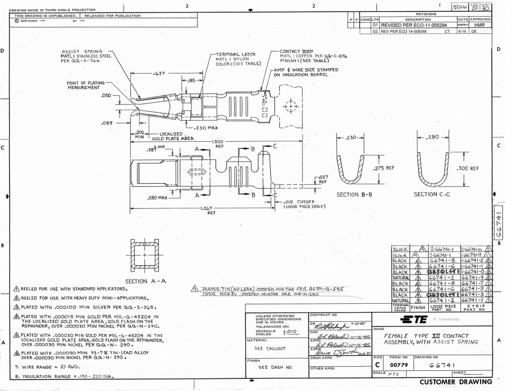 TE Connectivity 1-66741-2 technical drawing preview