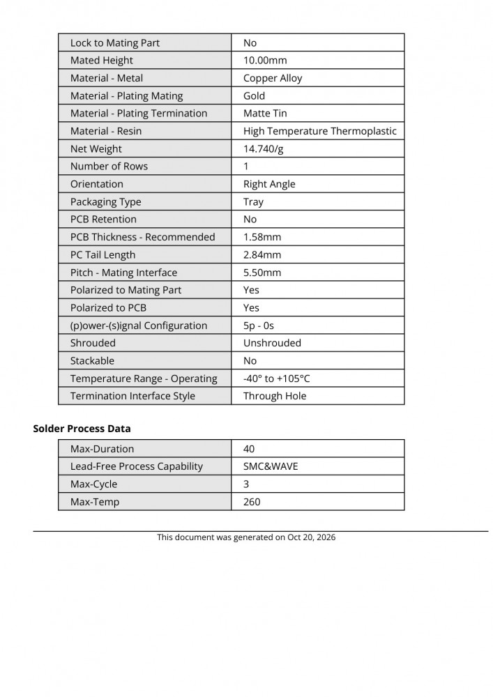 MOLEX 464379005 technical document page 3