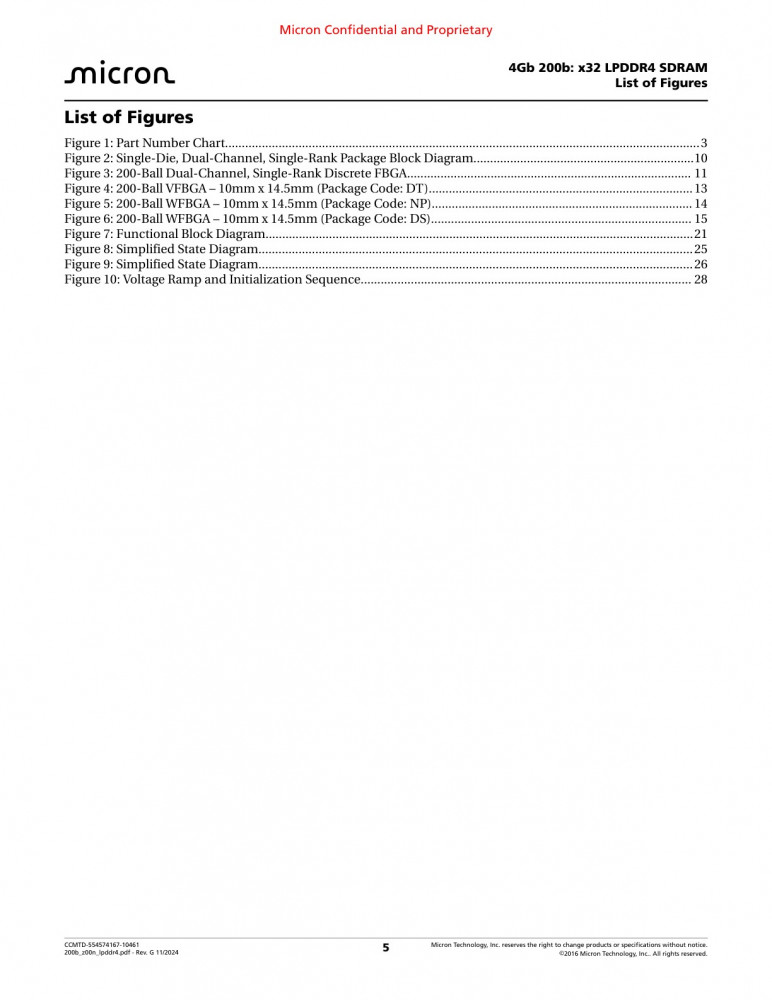 LPDDR4 datasheet page image 5