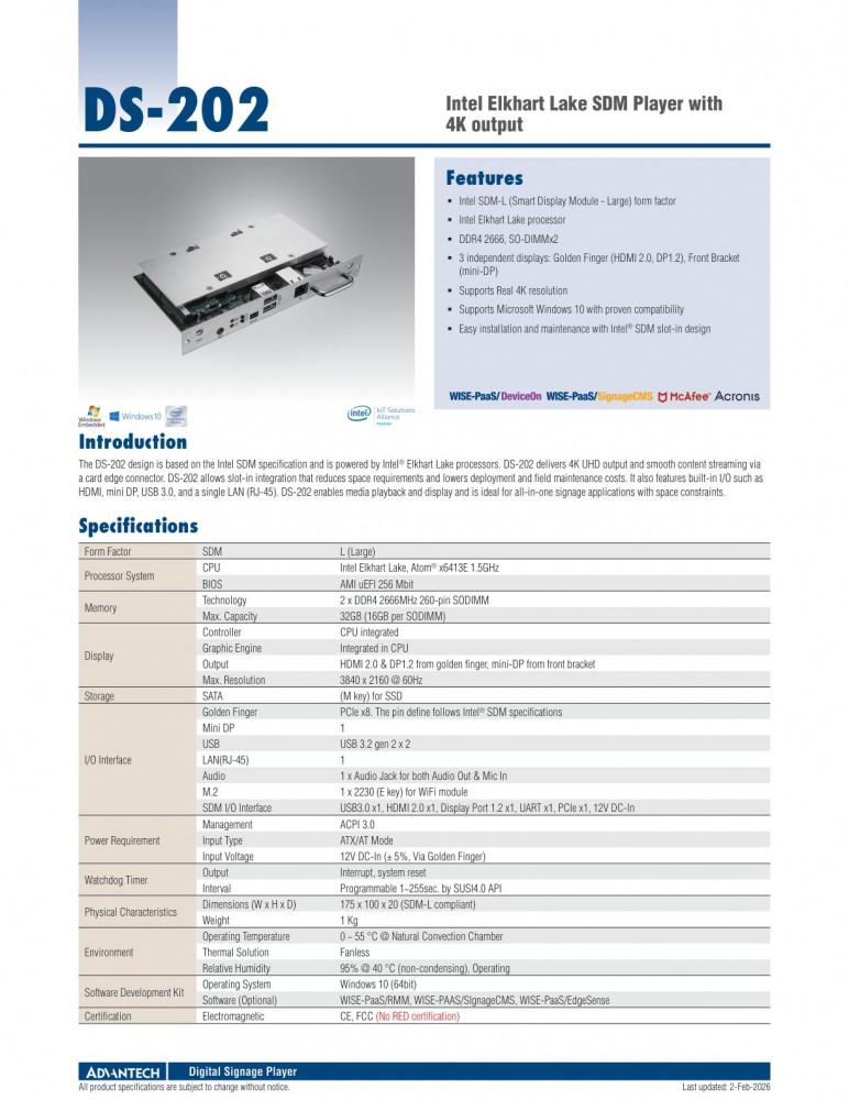 DS-202 technical document page 1