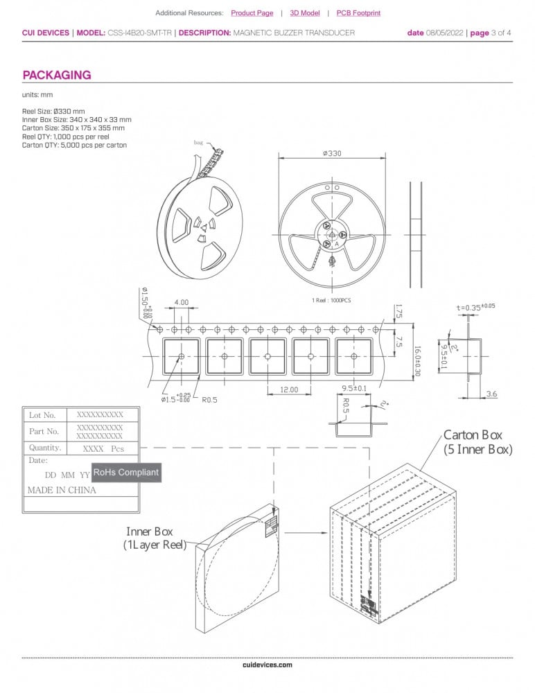 CSS-I4B20-SMT-TR datasheet page 3