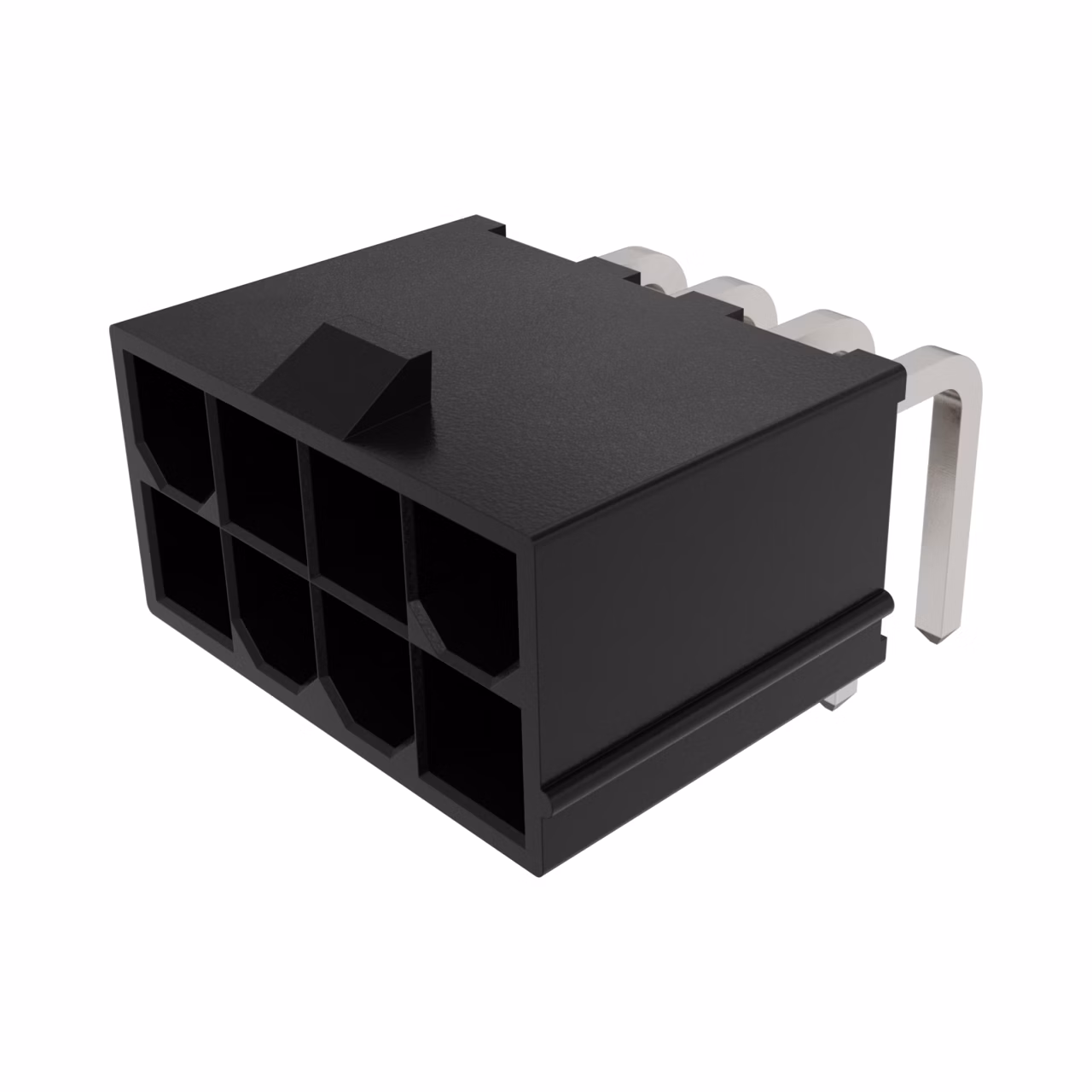 Mini-Fit Jr. Reflow Solder Capable Header, Right-Angle, Dual Row, 8 Circuits, without Mounting Peg, Tin (Sn) Plating, Glow-Wire Capable, Tape and Reel for sale