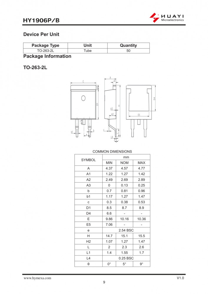 HY1906B datasheet page 9