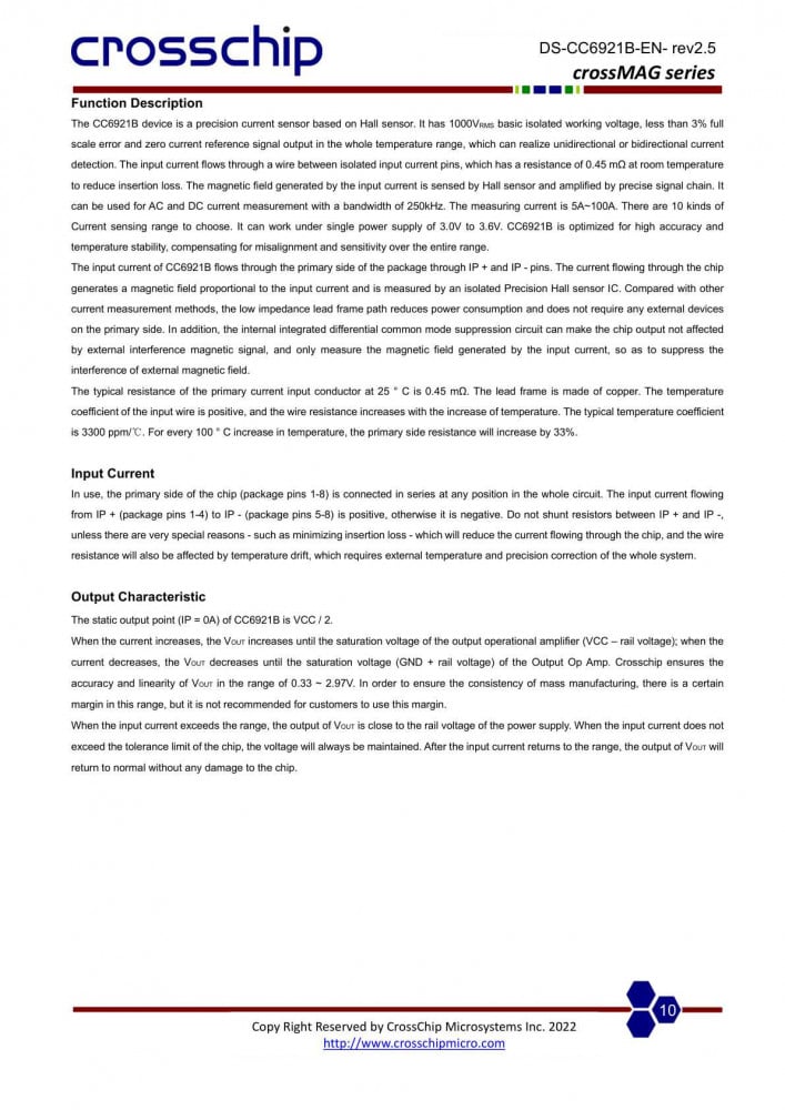 CC6921B datasheet page 10