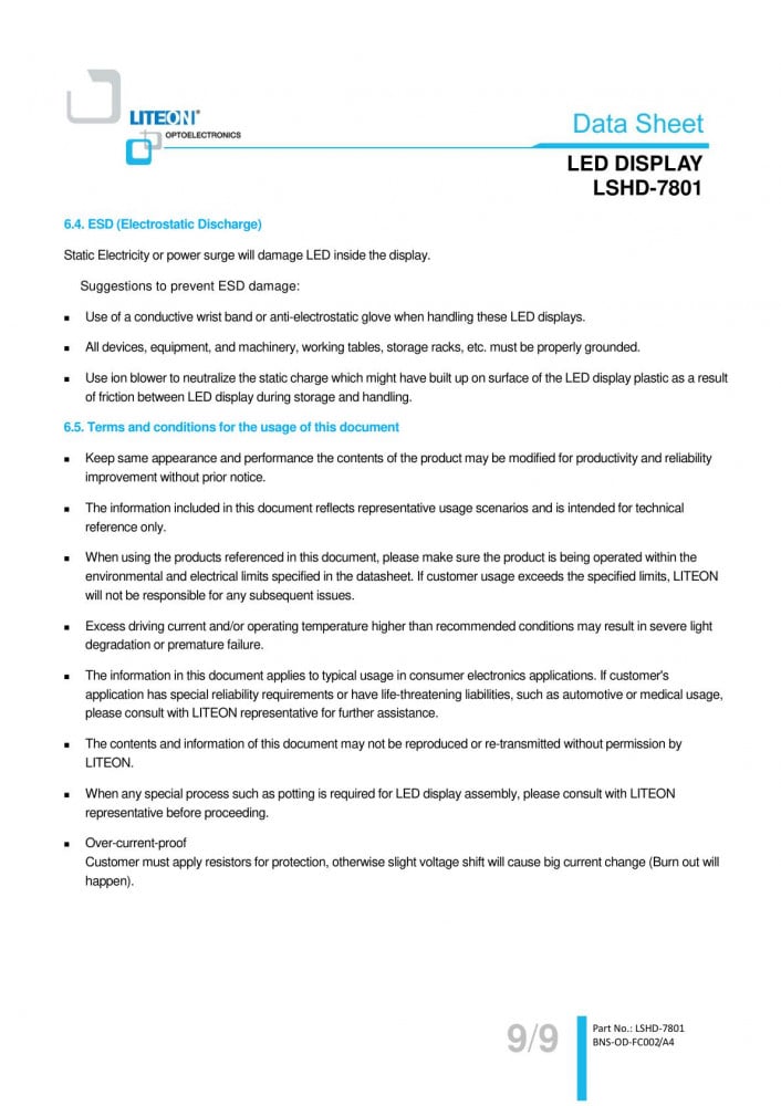 LSHD-7801 datasheet page 10