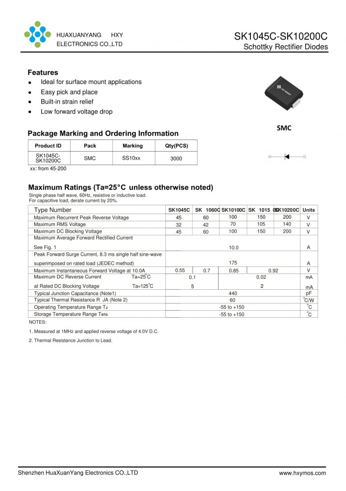 SK1010C datasheet page 1