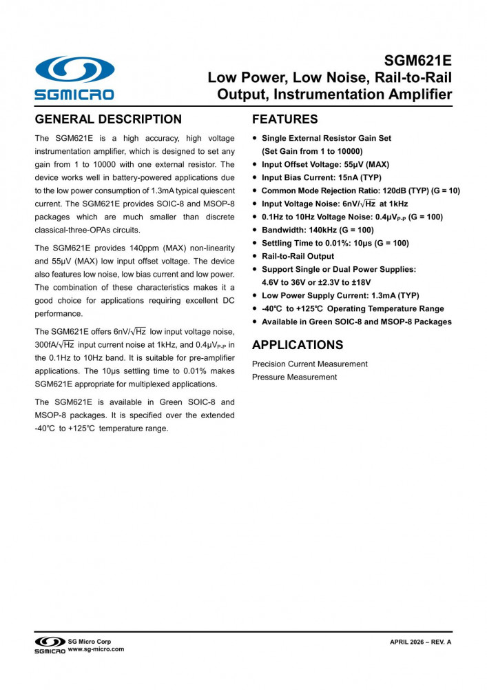 SGM621E document preview page 1