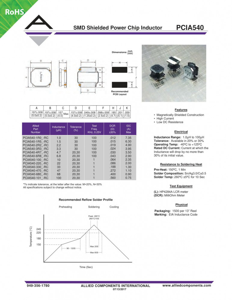 PCIA540 series product documentation image
