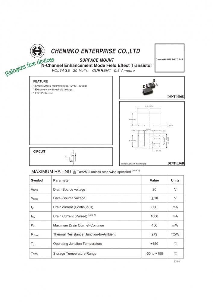 CHMNB00HESG7GP-S datasheet page 1