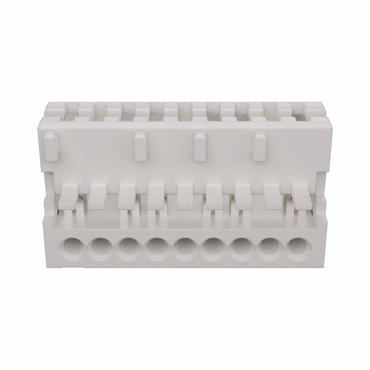 Appli-Mate RAST 2.5 IDT Housing, 2.50mm Pitch, Direct/Indirect, Female, 9 Circuits, Position Keys B, C, E, G, I and J Removed, Voided Circuits 2, 5 and 8, Green Color Stripe for sale