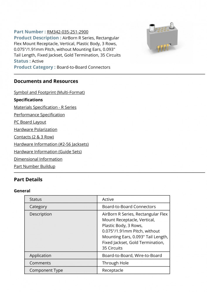 RM342-035-251-2900 technical document page 1