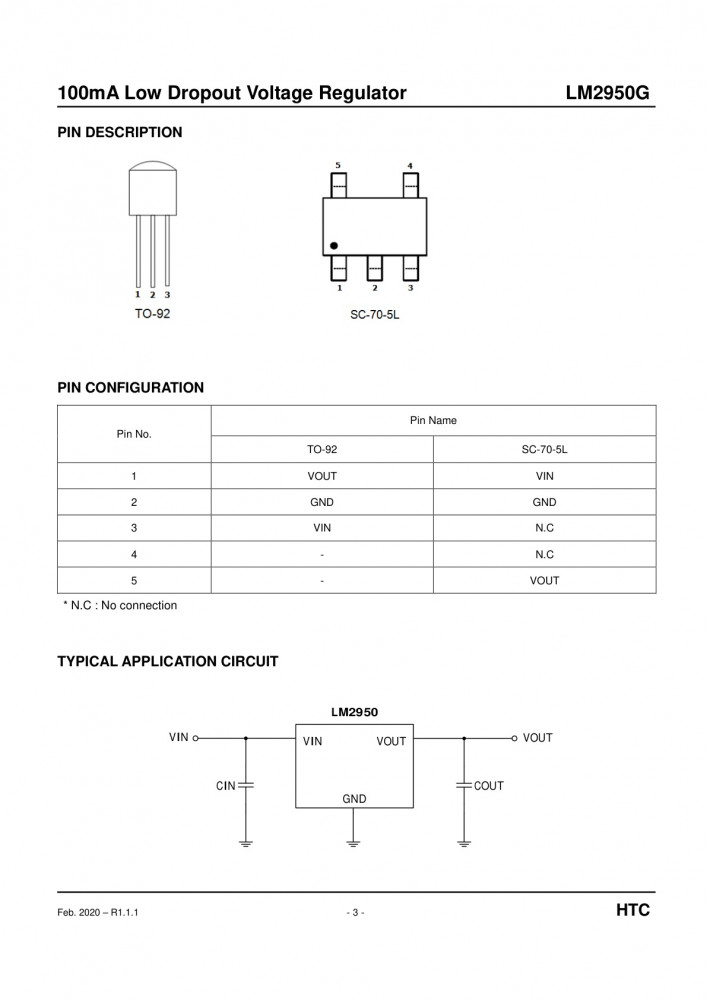 LM2950GTA-3.3 datasheet page 3