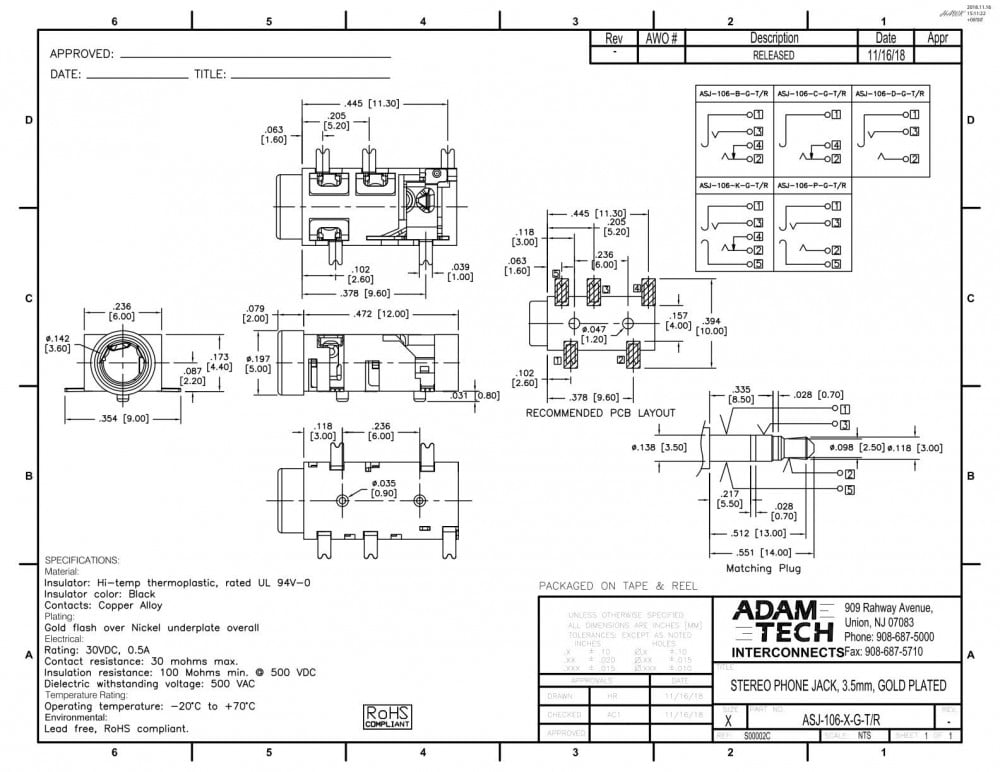 ASJ-106-K-G-T/R technical document preview
