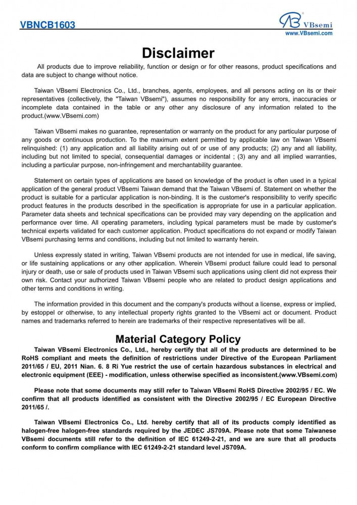VBNCB1603 datasheet page 6
