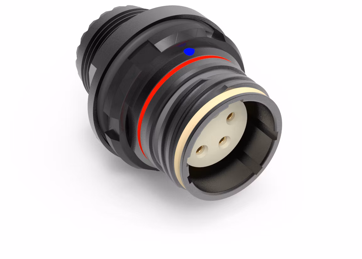 AirBorn TriMate Circular Receptacle with Integrated Shield Termination, Jam Nut Mount, Key A, Shell Size 9, 10 Pin Contacts, Crimp Removable for sale
