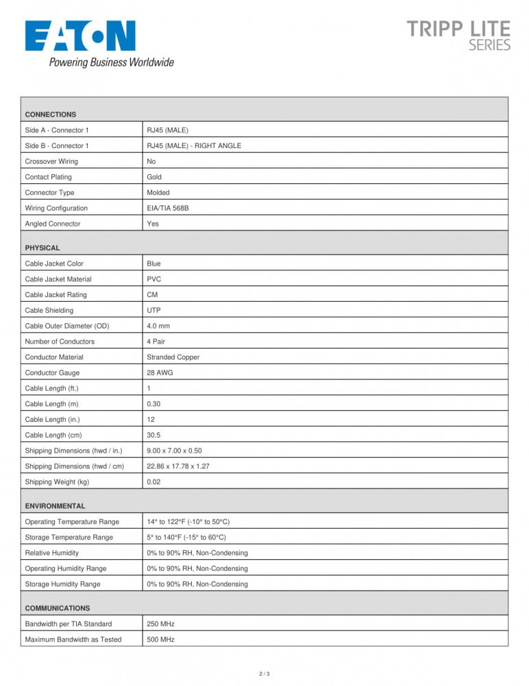 N204-S01-BL-RA technical document page 2
