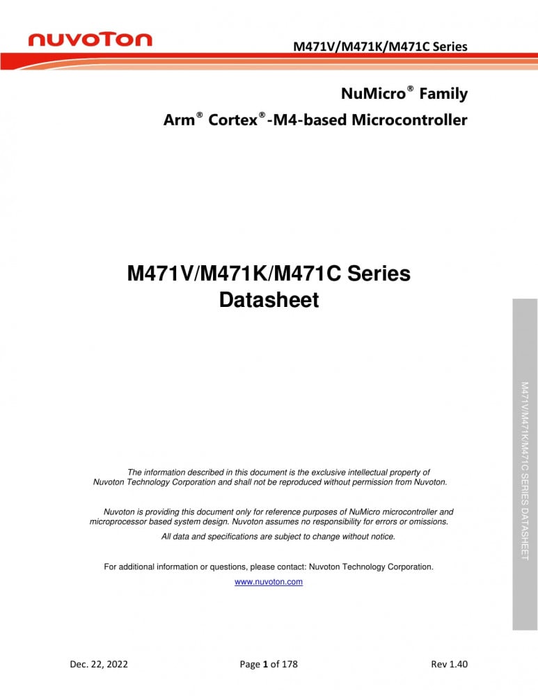 M471 datasheet preview page 1