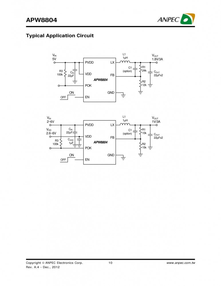 APW8804 datasheet page 10