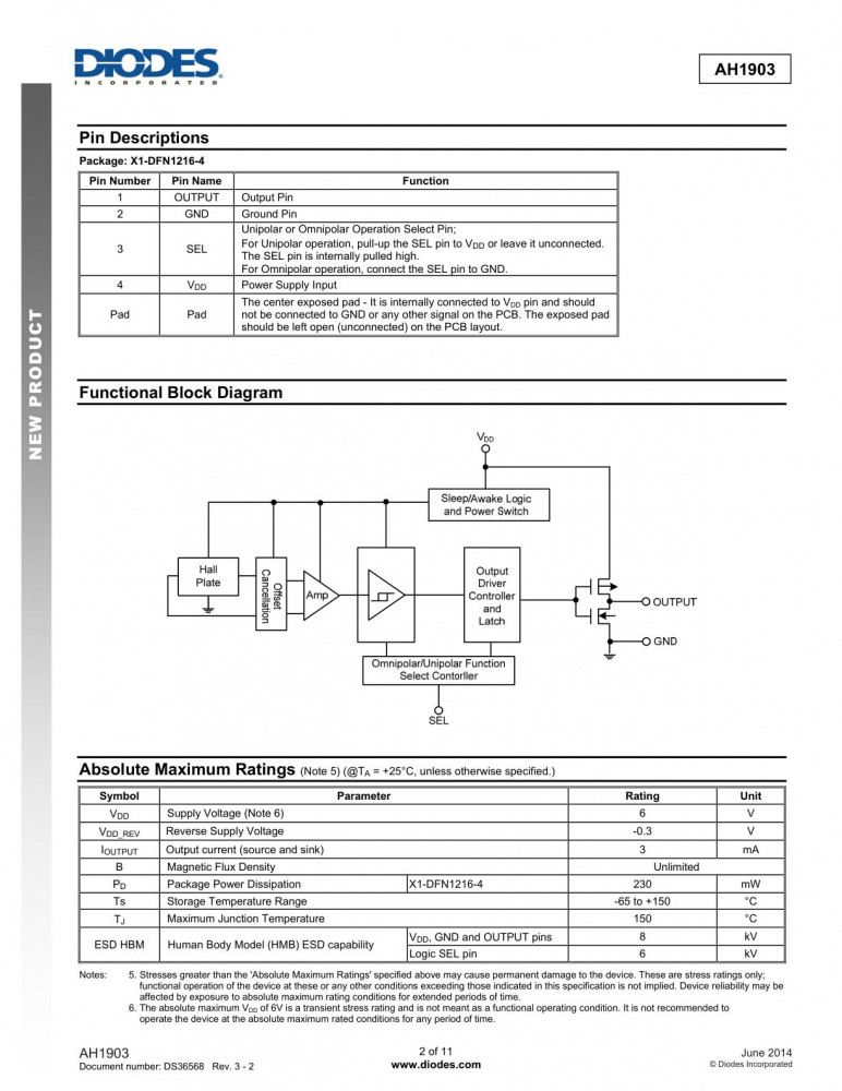 AH1903 datasheet page 2