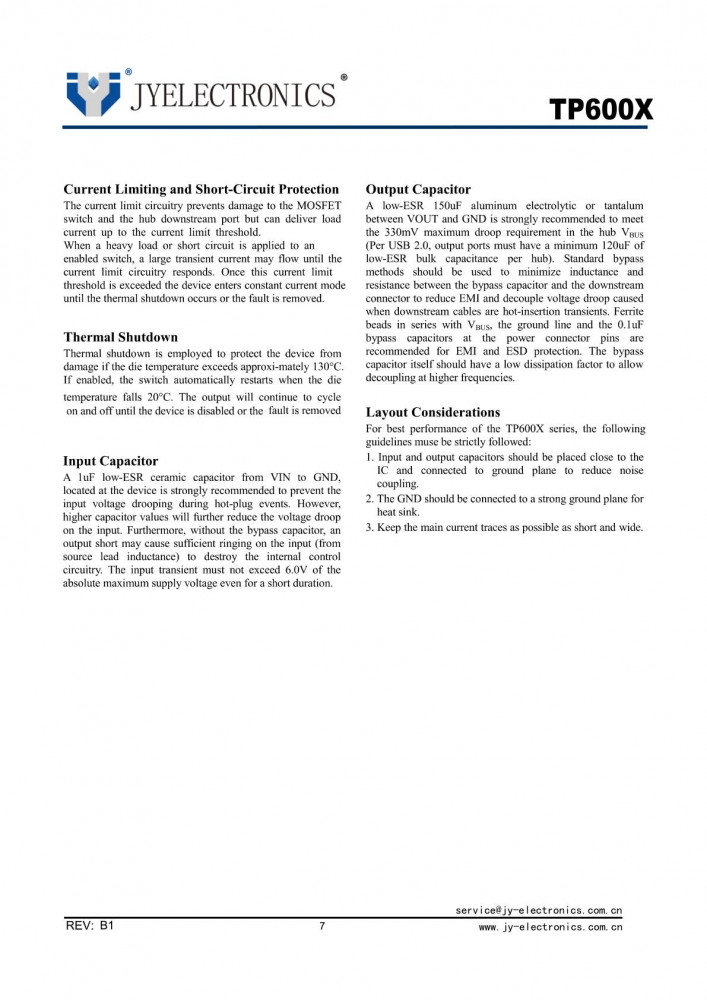 TP6003AX datasheet page 7