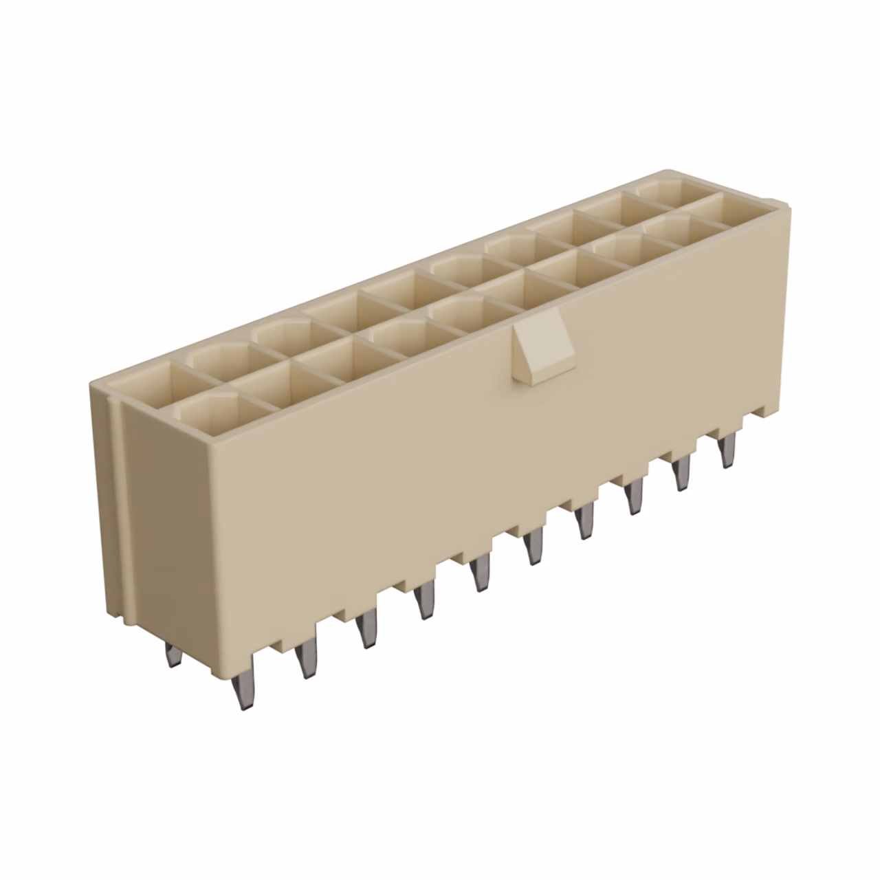 Mini-Fit Plus Header, Dual Row, Vertical, 20 Circuits, without Snap-in Plastic Peg PCB Lock, Nylon 6/6, UL 94V-0, Gold (Au) Plating for sale