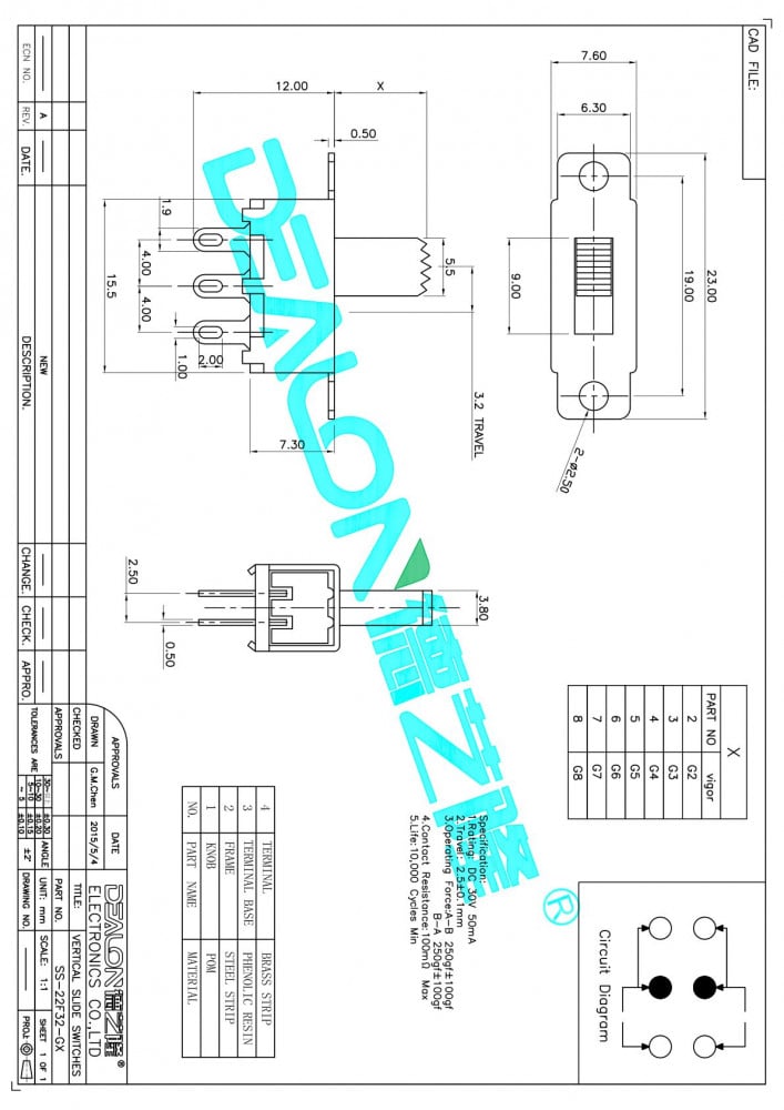 DEALON SS-22F32-G5 technical document image
