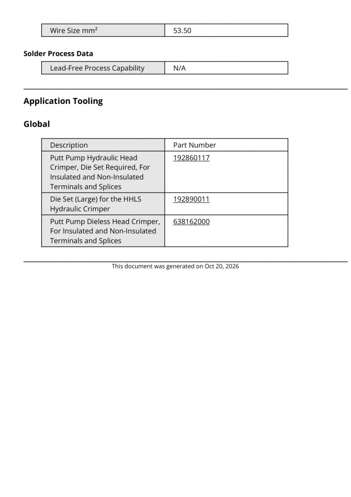 Technical document page 3 for MOLEX 190670102
