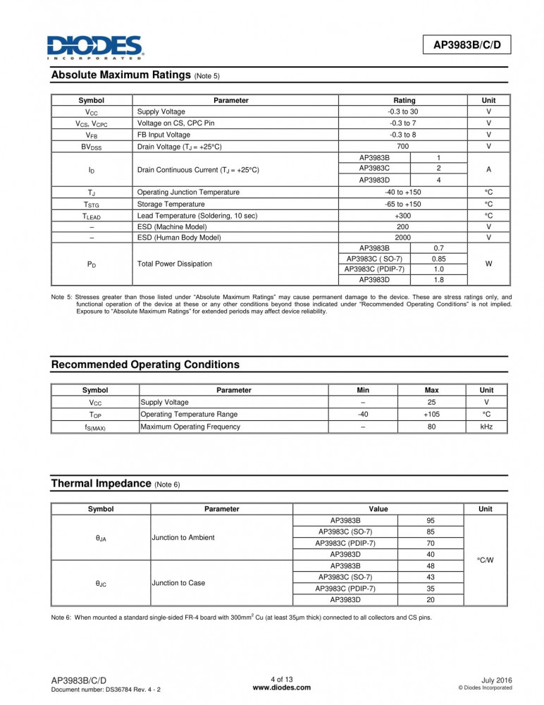 AP3983BMTR-G1 datasheet page 4