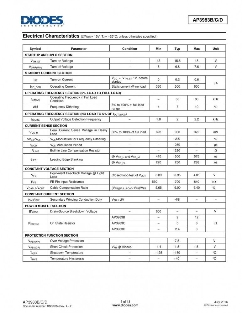 AP3983BMTR-G1 datasheet page 5
