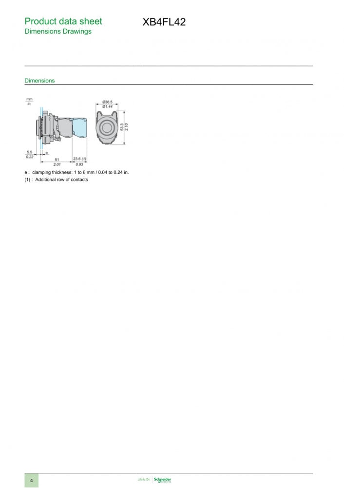XB4FL42 technical document page 4