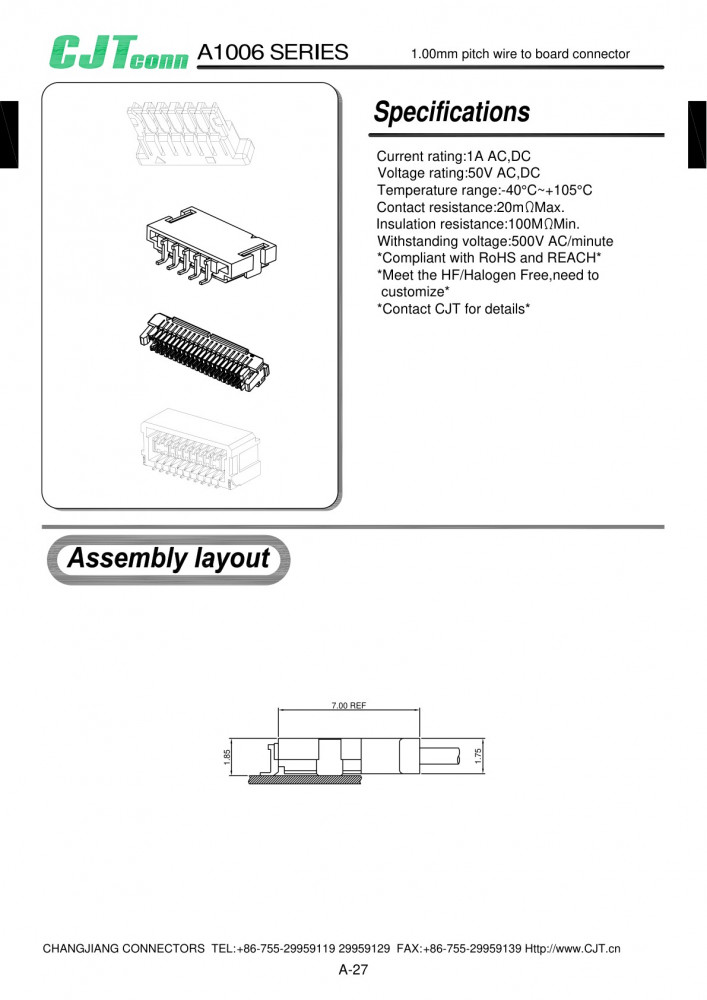 CJT A1006 series document page 1