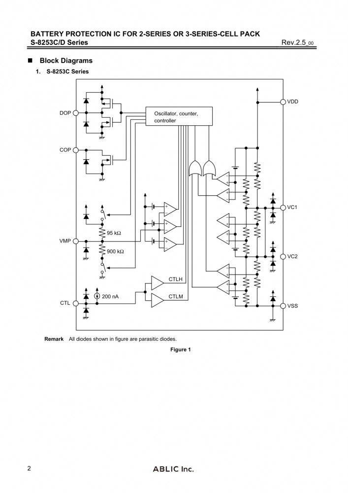 S-8253C/D datasheet page 2