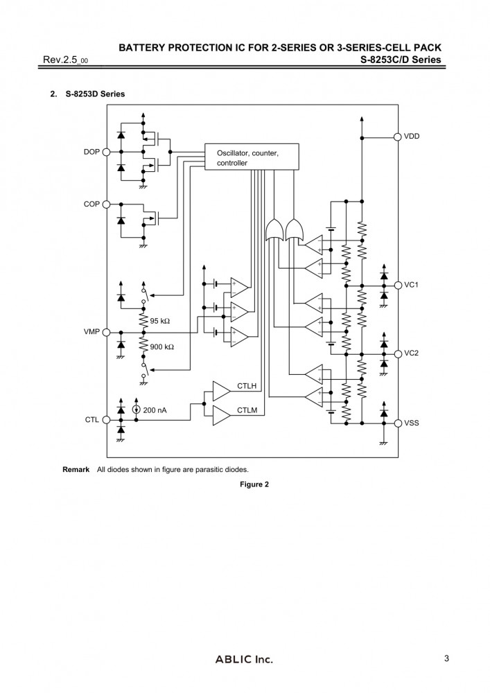 S-8253C/D datasheet page 3
