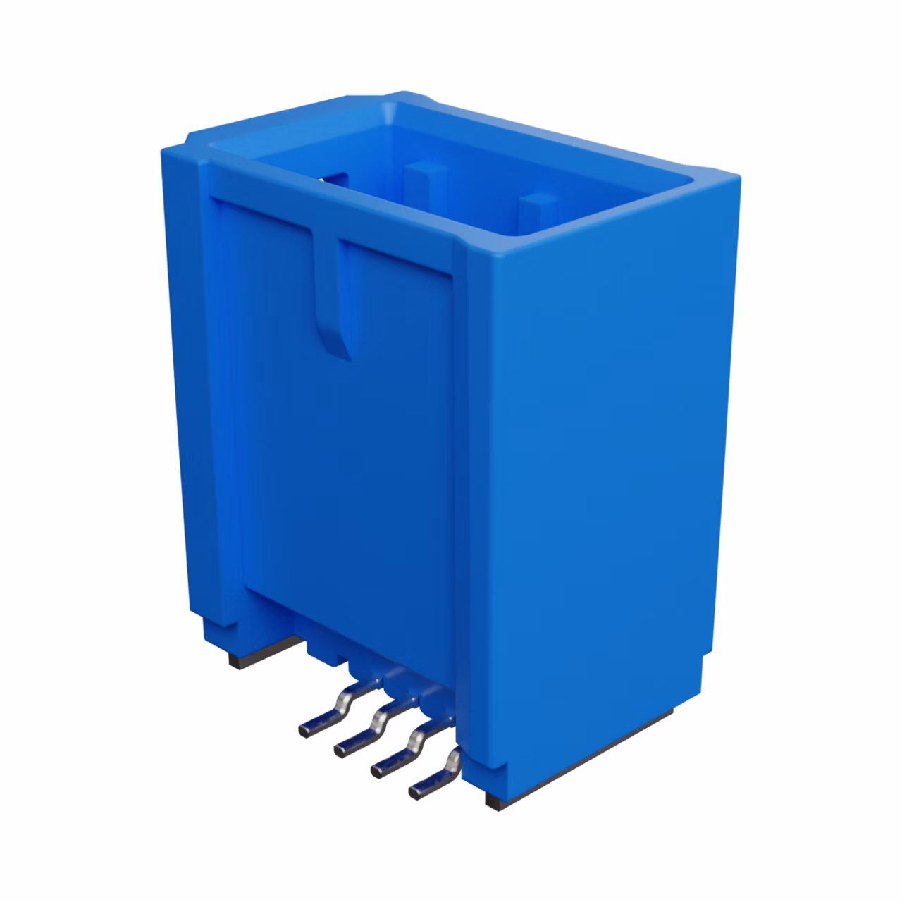 ConnTAK50 Header, Dual Row, Vertical, Surface Mount, 10 Circuits / 8 Circuits Usable, Key C, Blue for sale