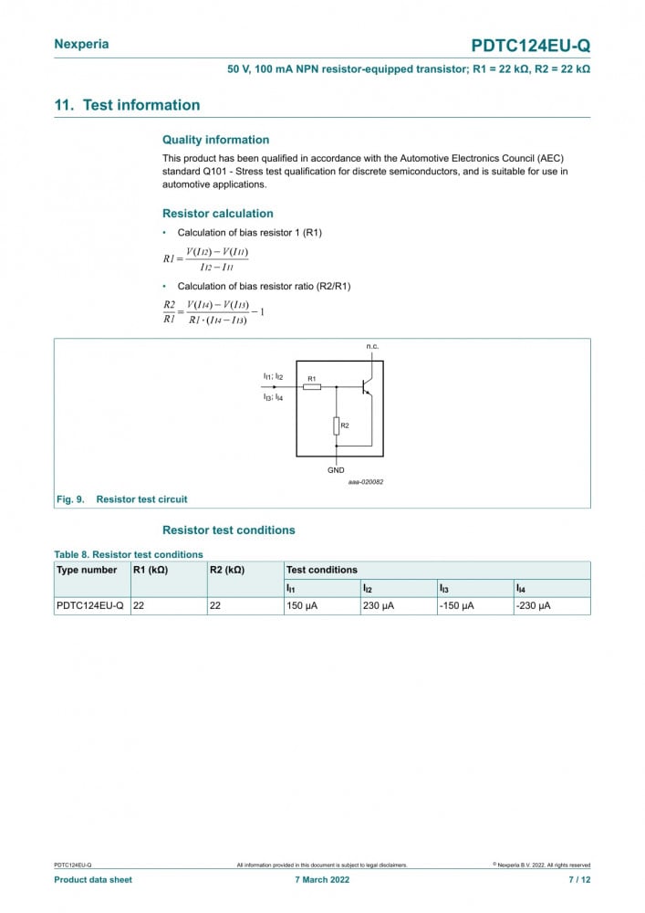 PDTC124EU-QX datasheet page 7