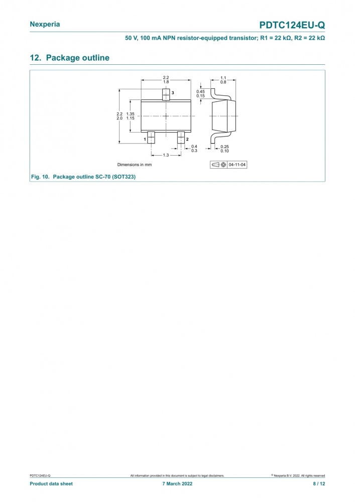 PDTC124EU-QX datasheet page 8