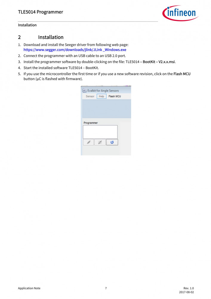 TLE5014 programmer documentation page 7