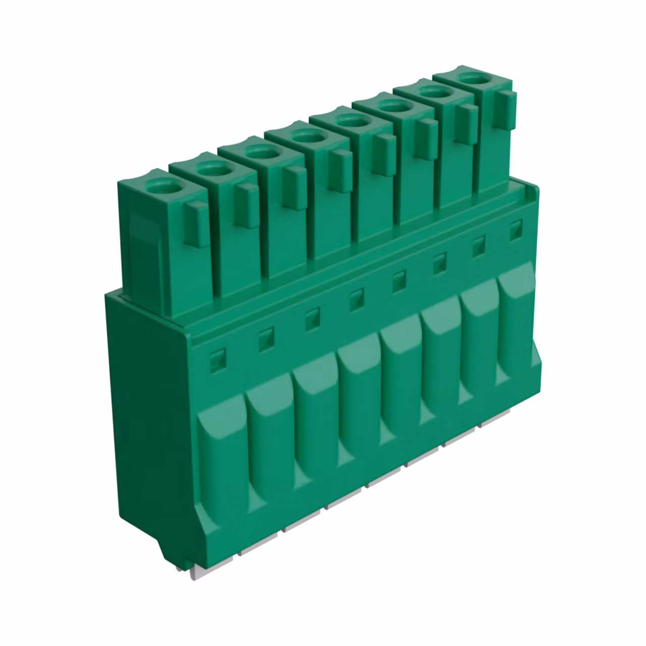 2.54mm Pitch Beau Eurostyle Fixed Mount PCB Terminal Block, Green, 5 Circuits