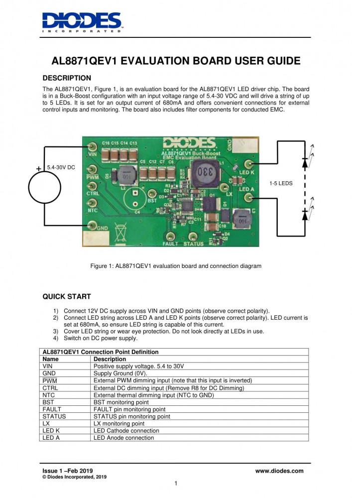 AL8871QEV1 technical document page 1