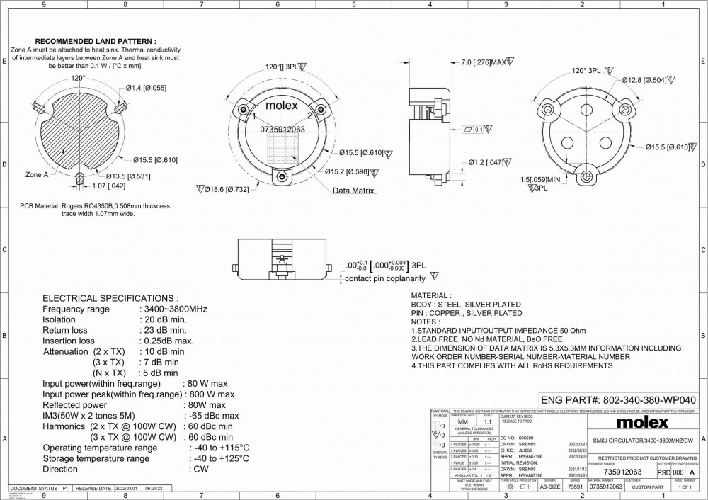 0735912063 product drawing and technical document preview