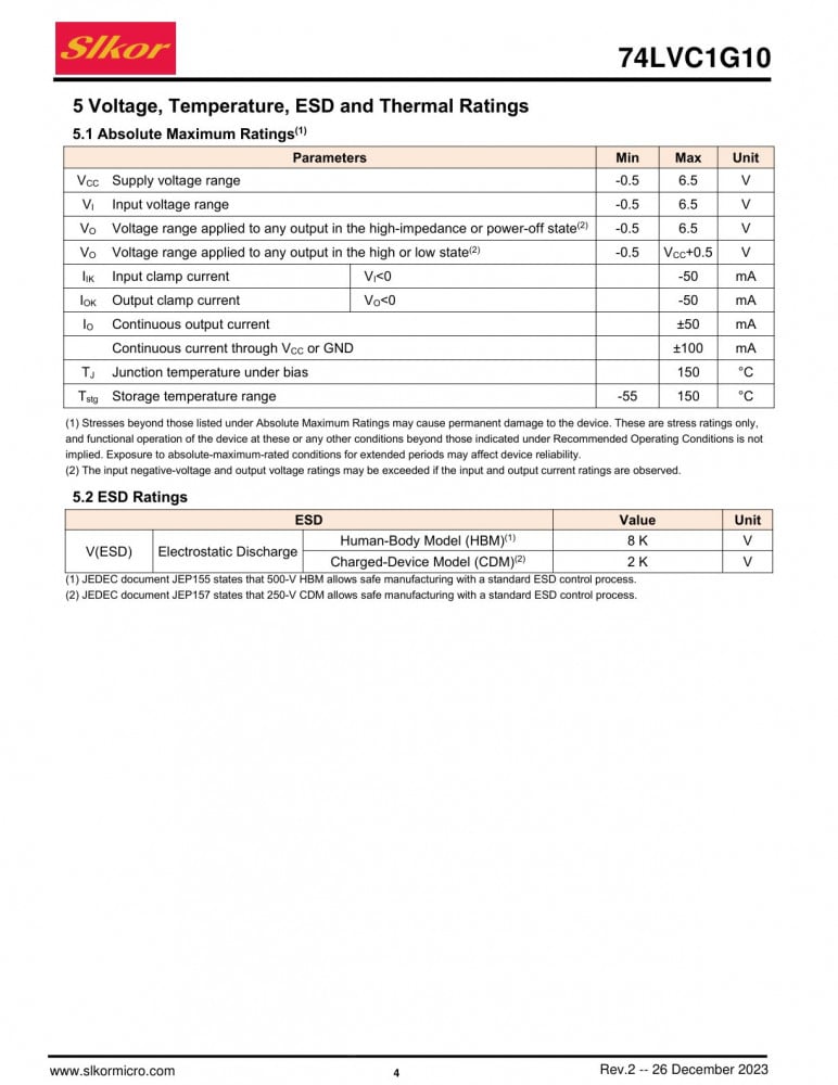 74LVC1G10S6 datasheet page 4