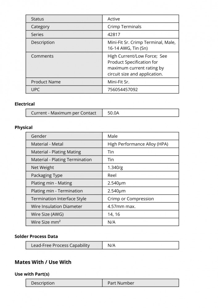 MOLEX 428170041 technical document image 2
