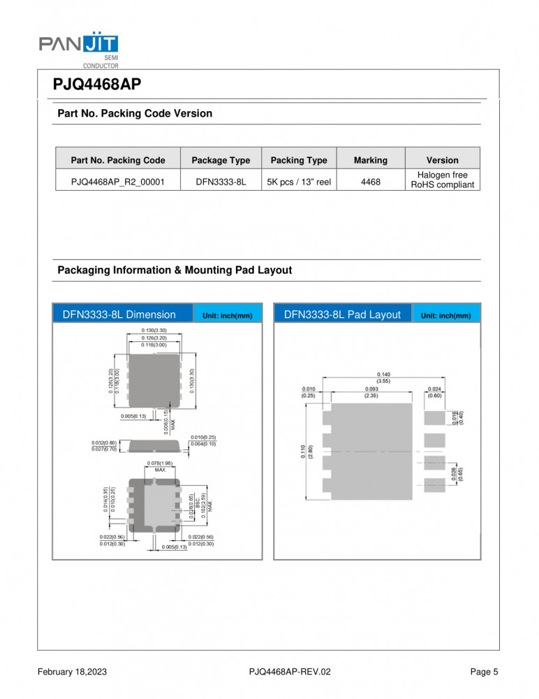 PJQ4468AP datasheet page 5