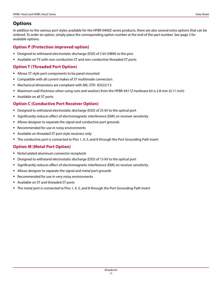 HFBR-24E2Z datasheet page 3