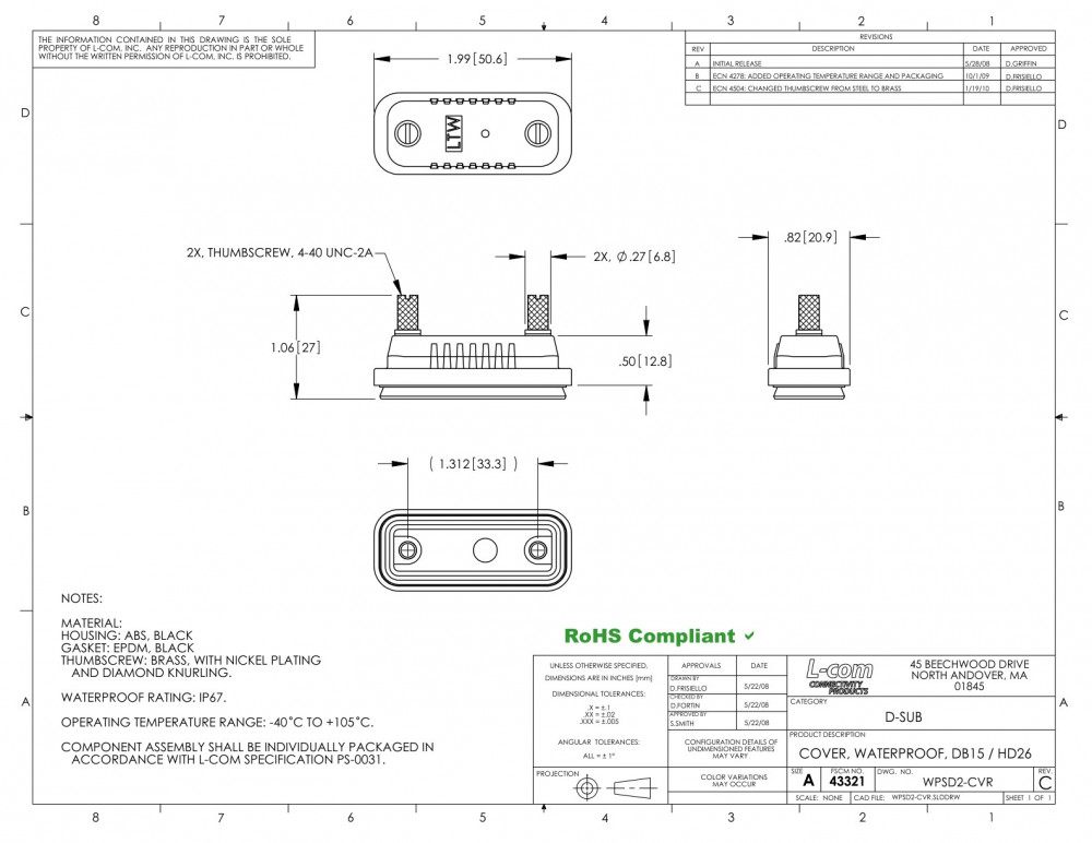 L-com WPSD2-CVR technical document page