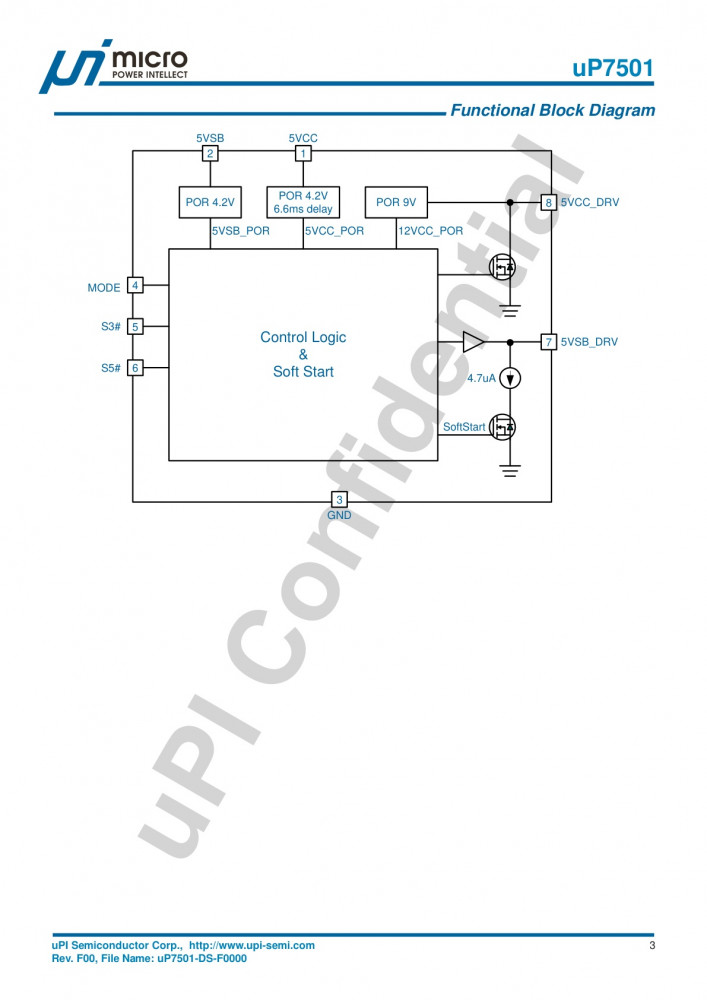 UP7501M8 datasheet page 3
