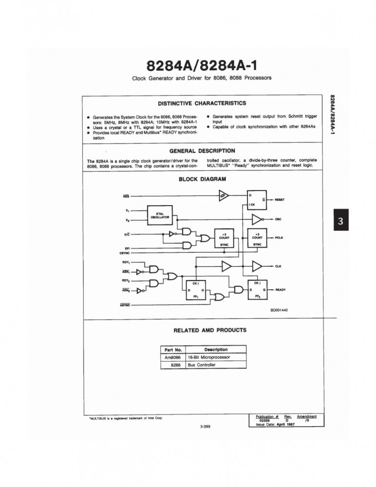 MD8284A/B technical document page 2
