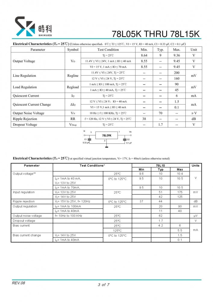 78L12K datasheet page 3