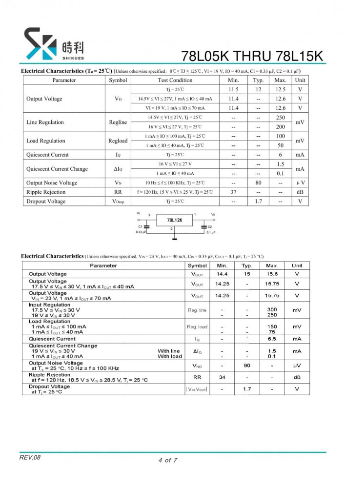 78L12K datasheet page 4