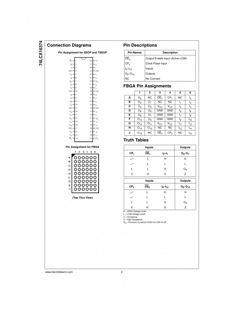 74LCX16374 document page 3
